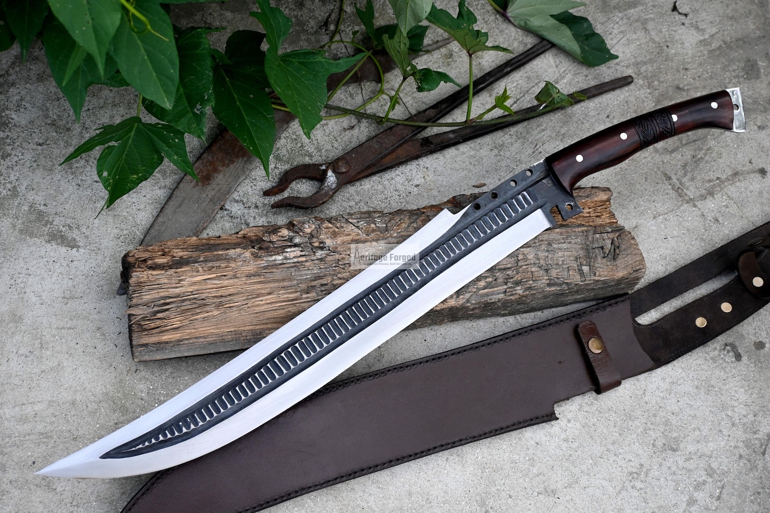 JUNGLE MACHETE / Large Jungle Clever/19 Inches Long Blade Heavy Duties ...