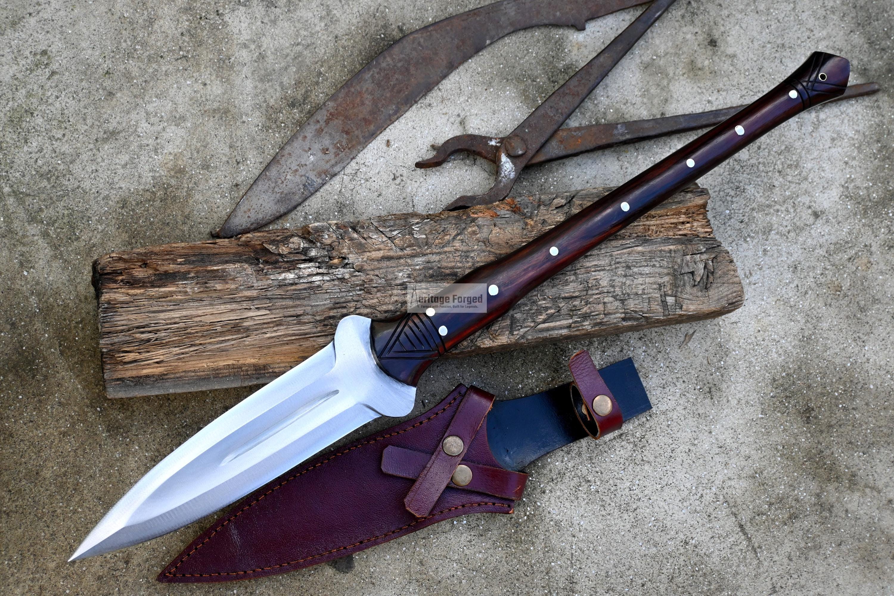 HUNTING SPEAR / Hand Forged Spear /9 Inches Long Blade Spear/ Throwing ...