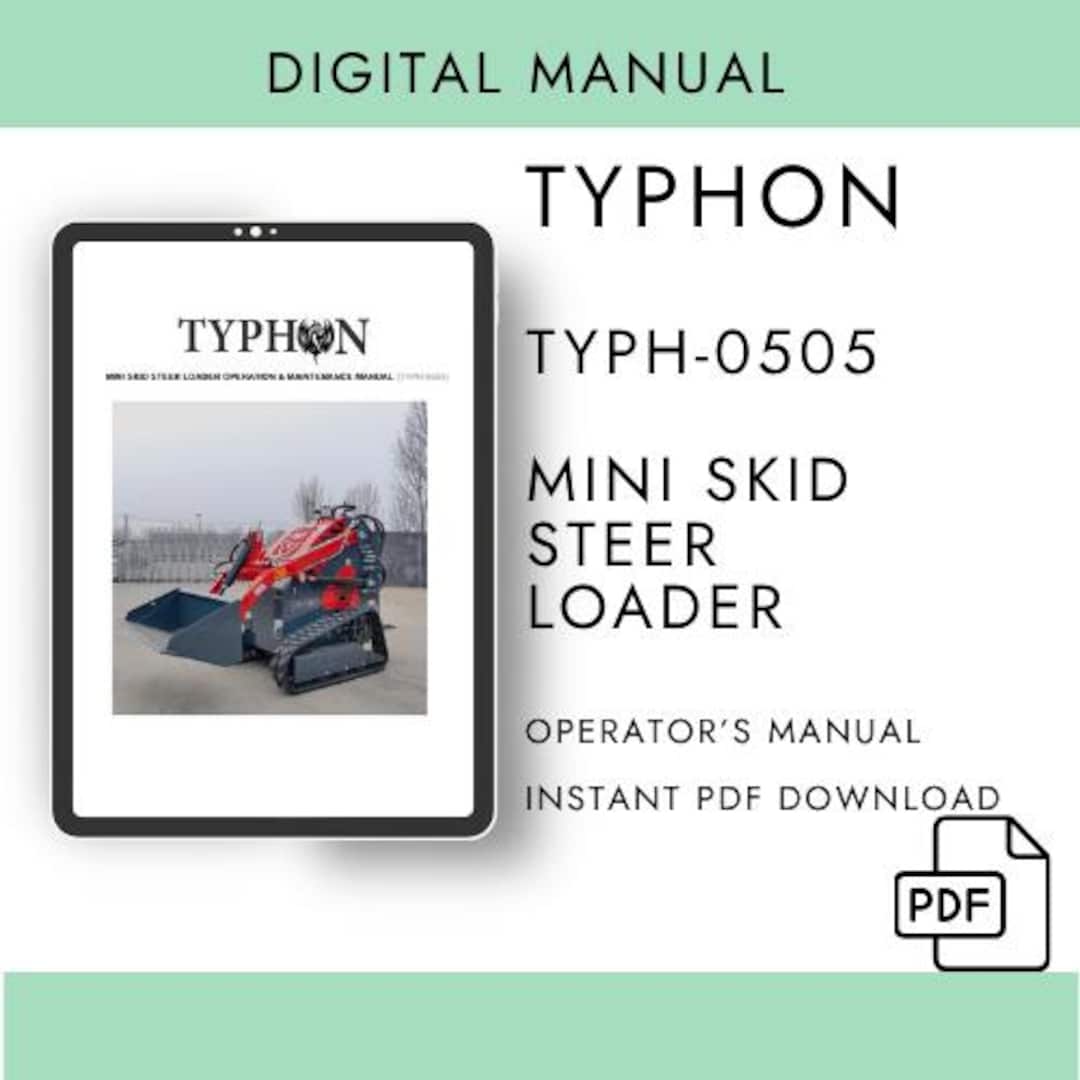 Typhon TYPH‑0505 Mini Skid Steer Loader Operation Manual – PDF Digital ...