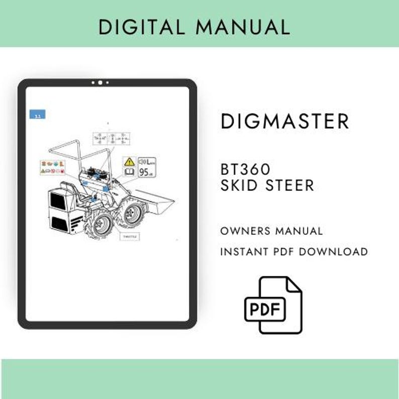 BT360 Skid Steer Operator’s and Service Manual PDF Digital Download - Etsy