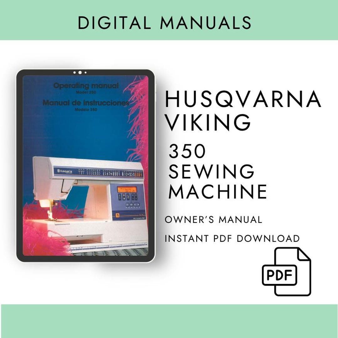 Husqvarna Viking 350 Sewing Machine Manual PDF Digital Download - Etsy