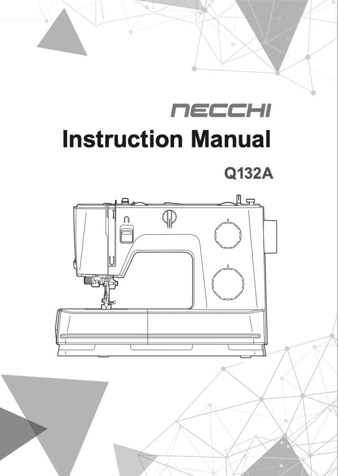 Necchi Q132A Sewing Machine Manual PDF Format Digital Download - Etsy