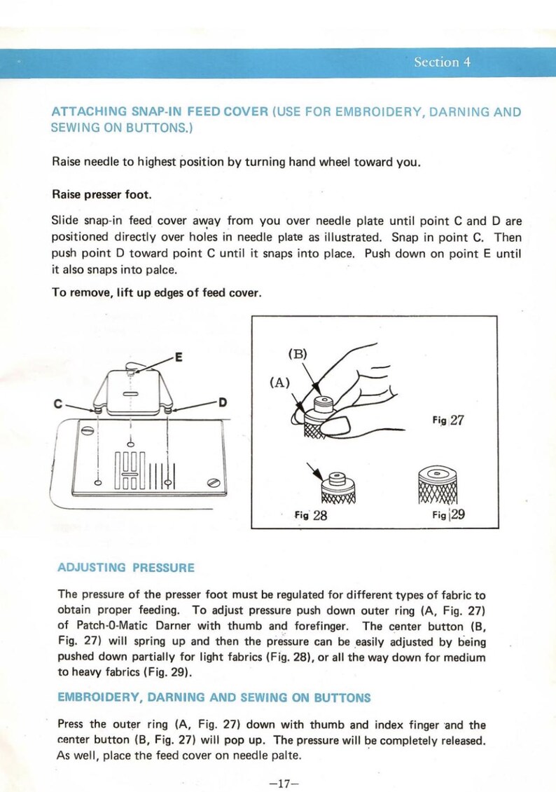 Jcpenney Model 6936 Sewing Machine Manual Operators Manual Digital ...