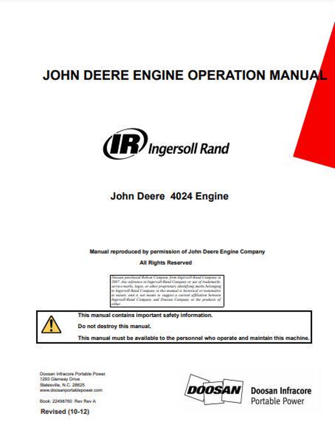 John Deere 4024 Engine Operation Manual (digital Download) - Etsy