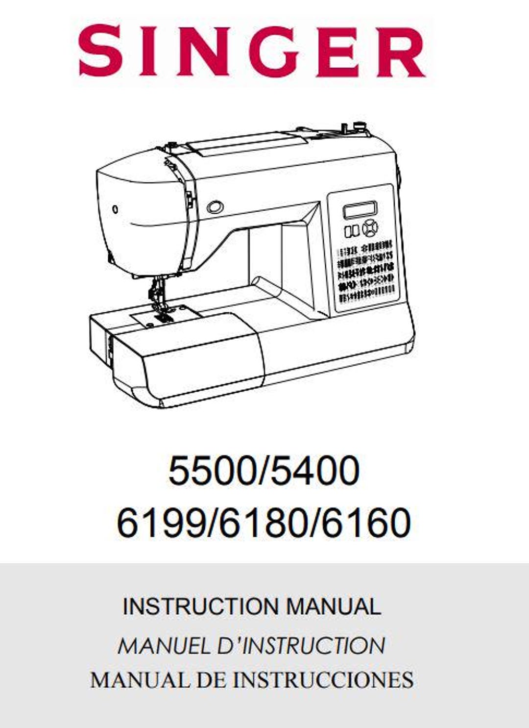 Singer Sewing Machine 6180 User Manual Singer User Manual Singer User ...