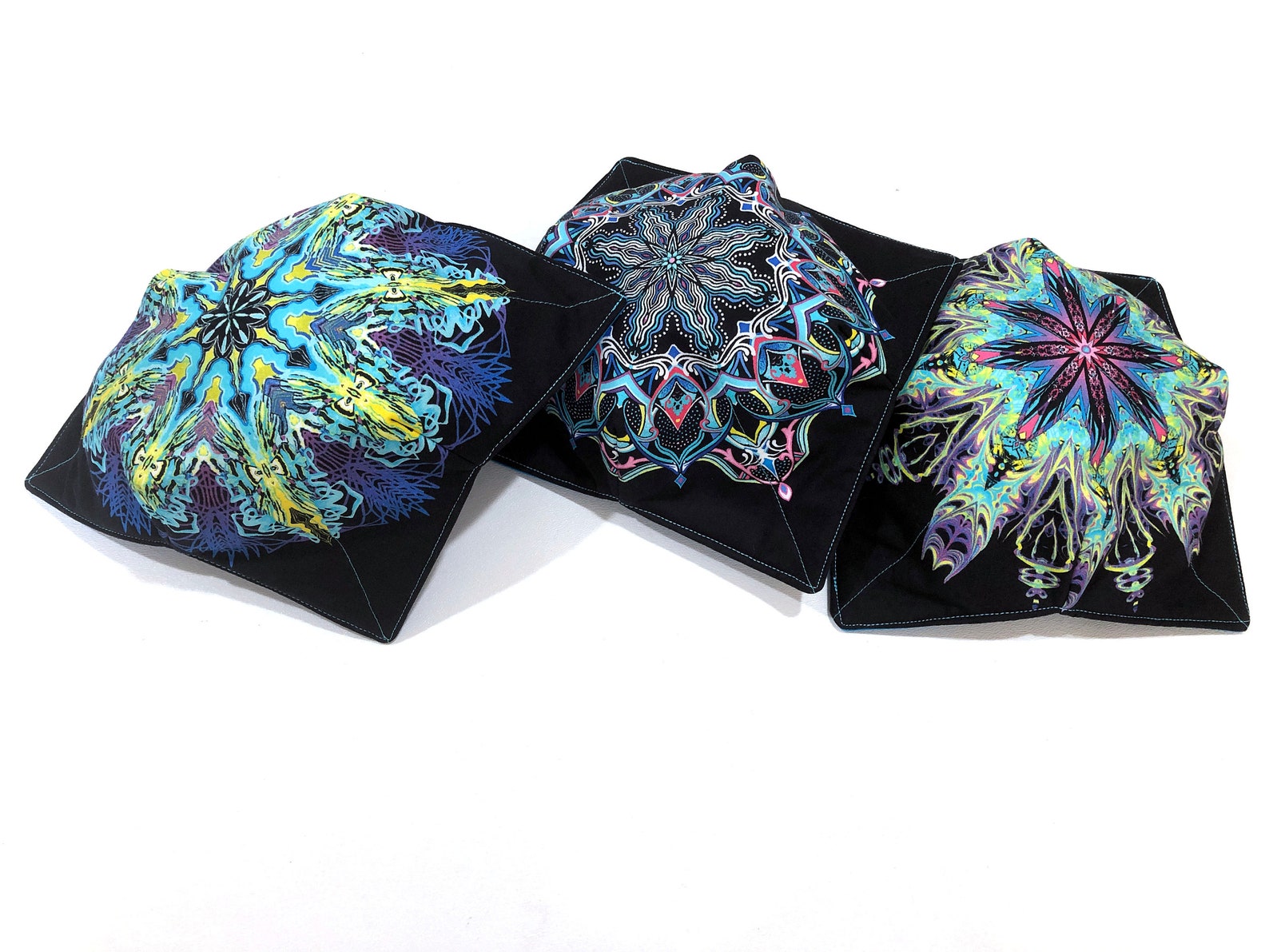 Microwave Fabric Bowl Cozy With Colorful Medallion Pattern - Etsy