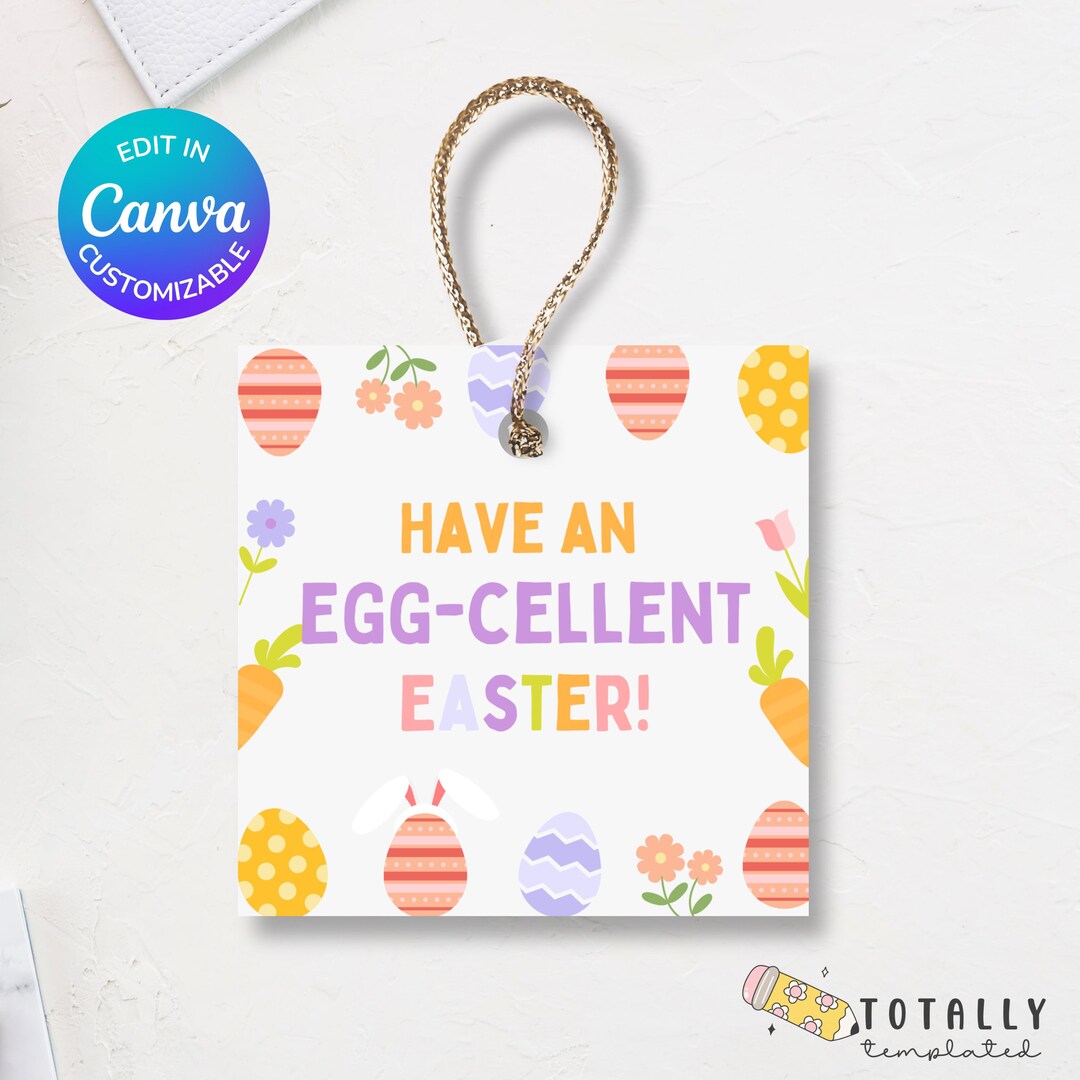 Editable Easter Pop by Tag | Have an Egg-cellent Easter | Spring ...