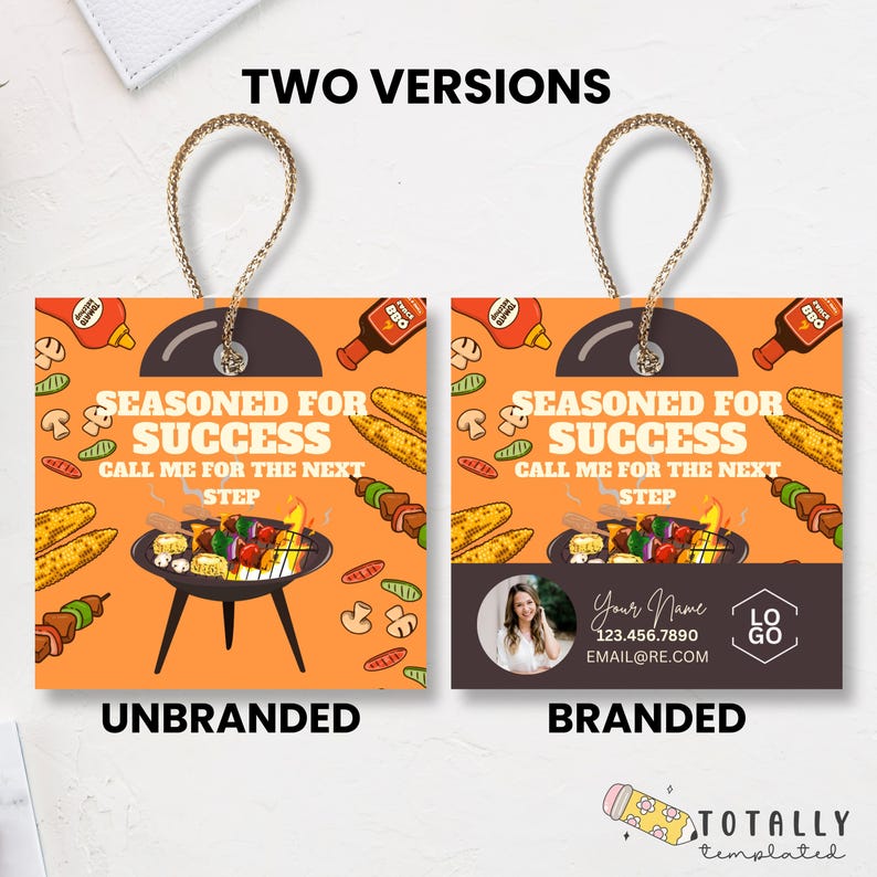 Grill-themed Realtor Pop-by Tag Canva Template | 'seasoned Real Estate ...