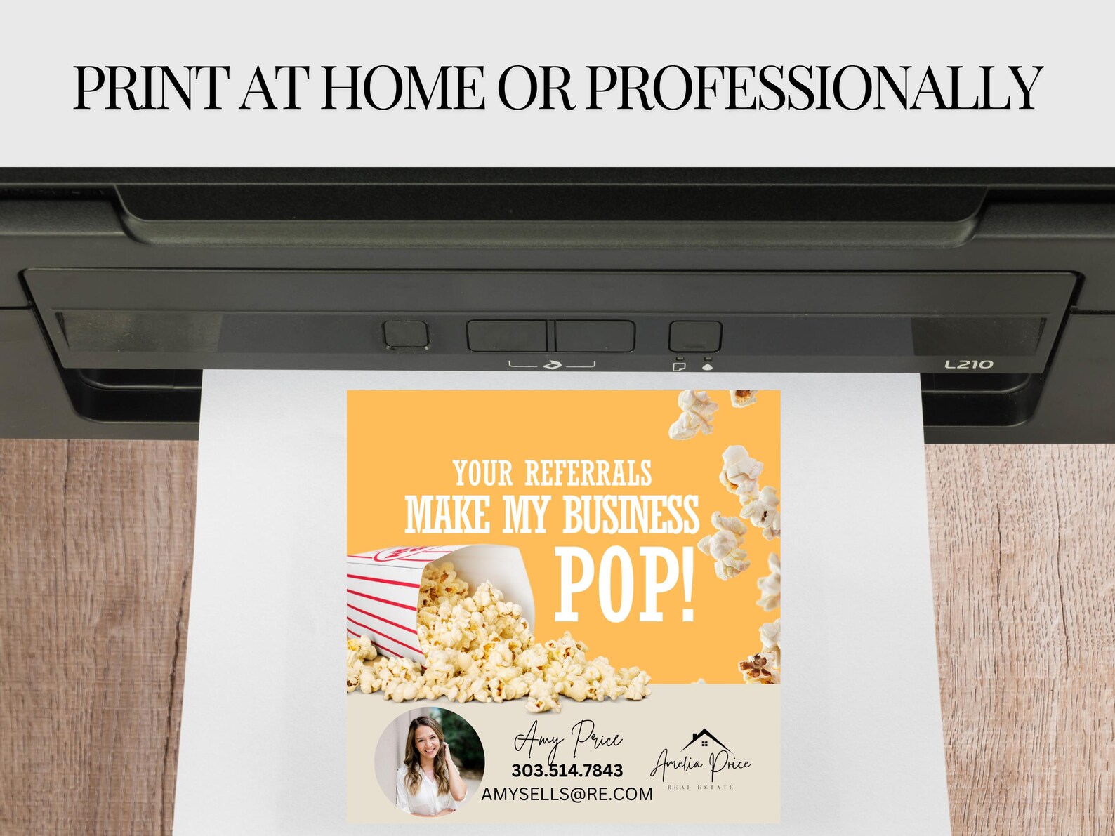 Popcorn Pop-by Tags for Realtors Canva Template Digital Download ...