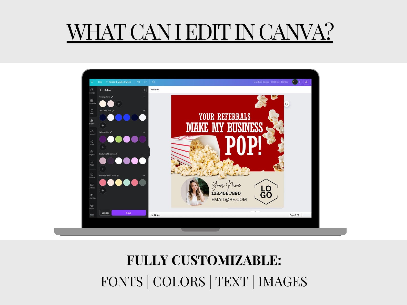 Popcorn Pop-by Tags for Realtors Canva Template Digital Download ...