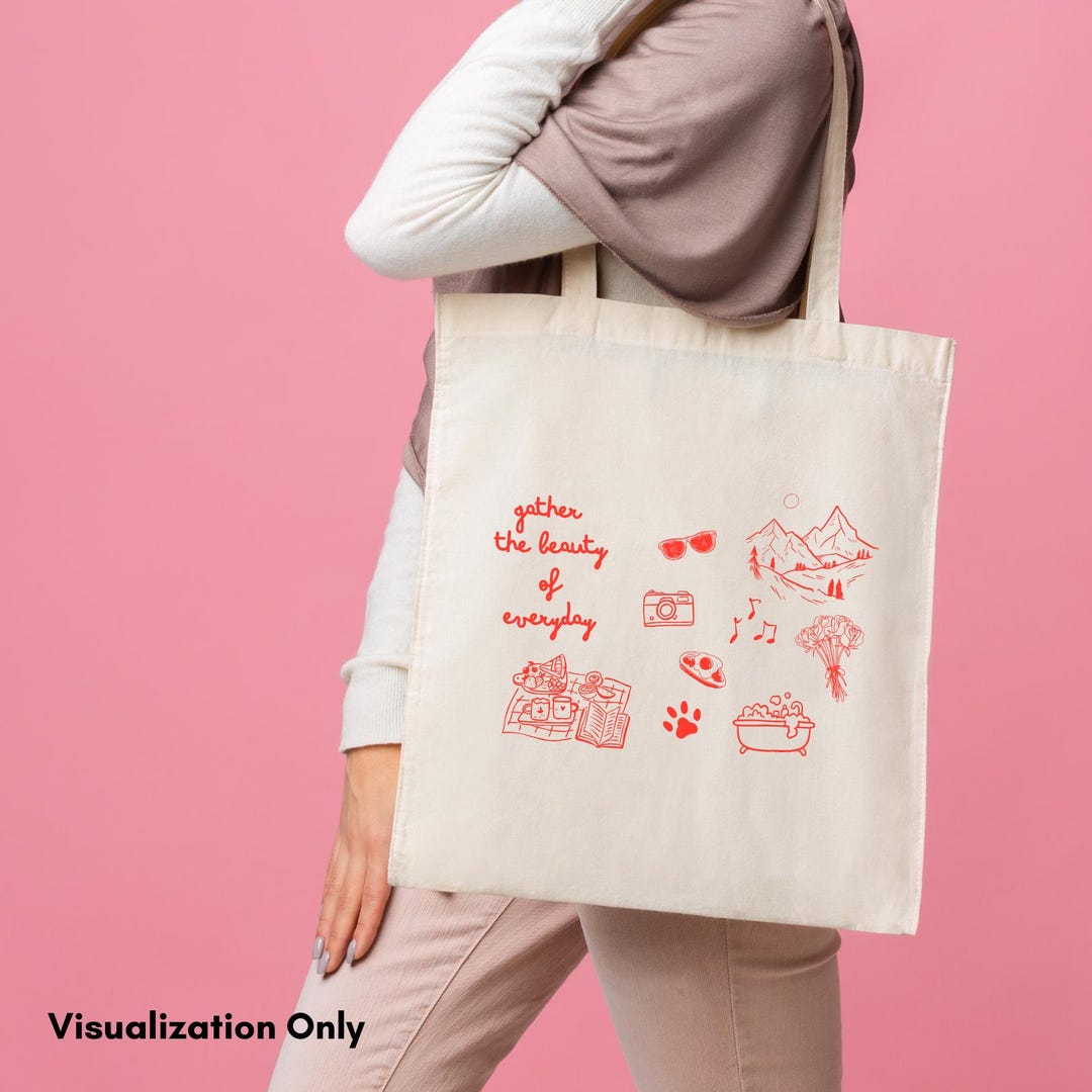 Personalize Tote Bag, Custom Text & Icons, Beauty of Everyday ...
