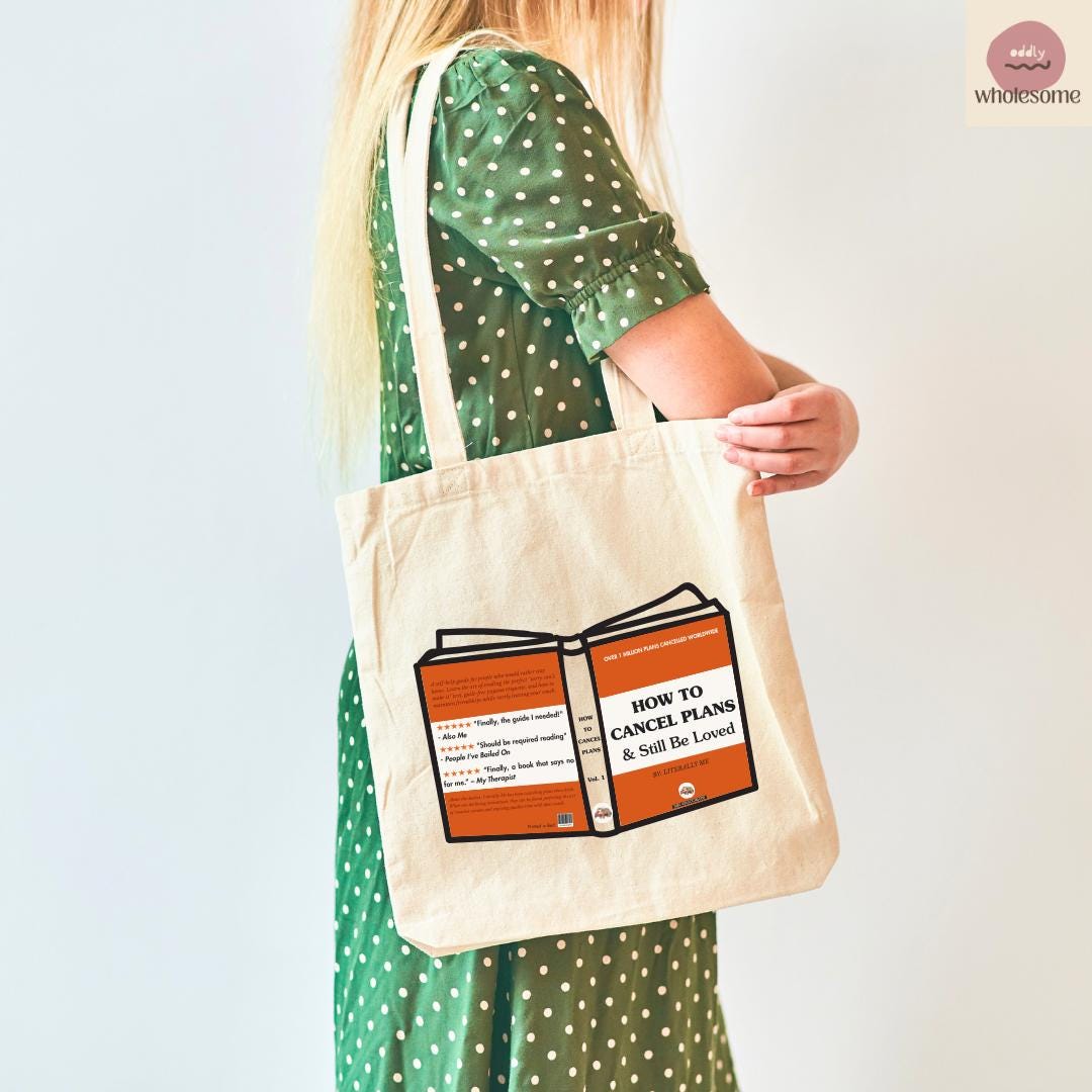 Funny Introvert Tote Bag | How to Cancel Plans and Still Be Loved ...