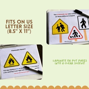 Important Signs Printable Kids Busy Book Pages | Kids Educational ...