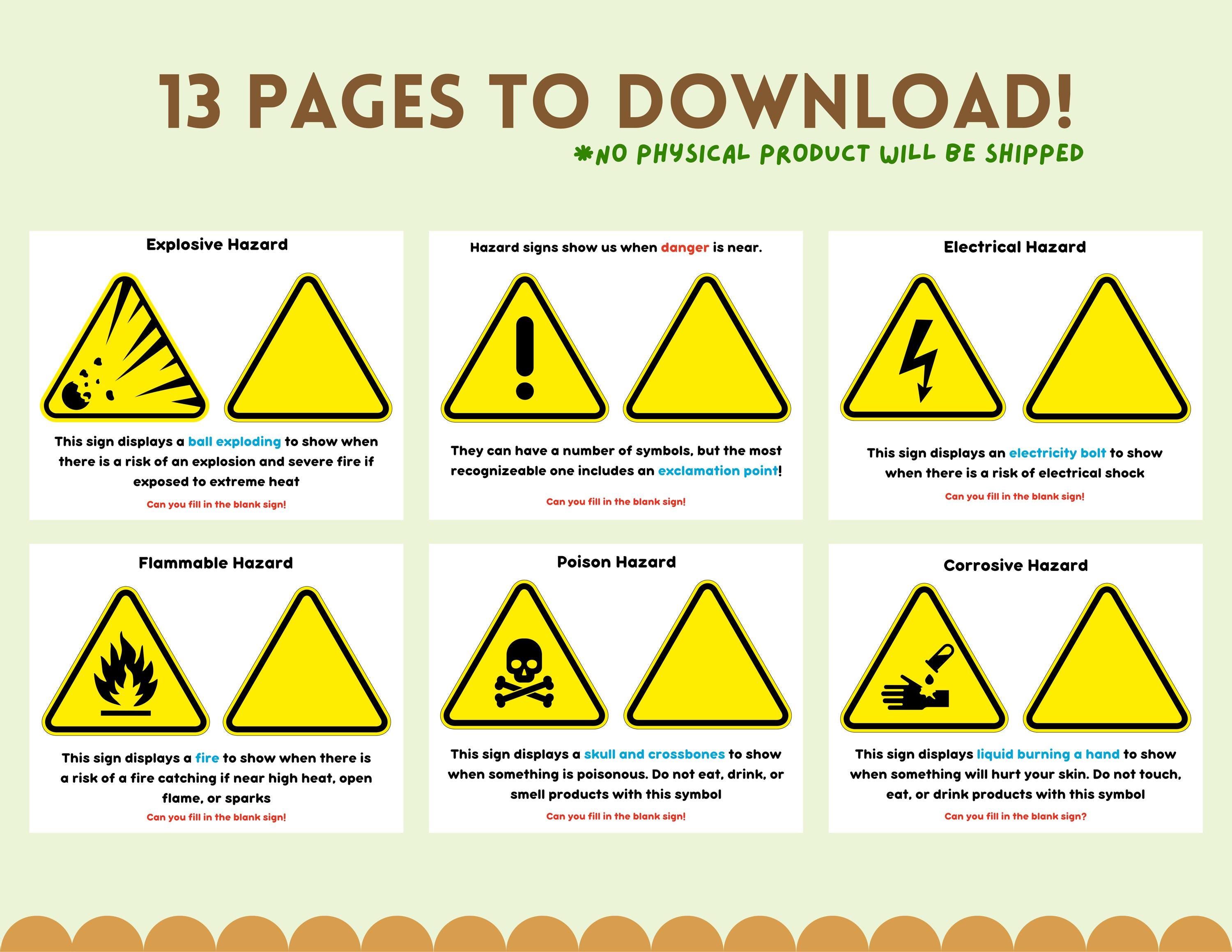 Important Signs Printable Kids Busy Book Pages | Kids Educational ...