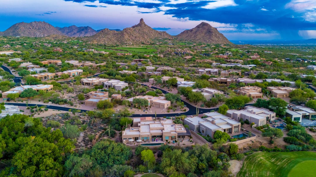 Sunset Over Pinnacle Peak: Troon North Skyline & Desert Beauty - Etsy