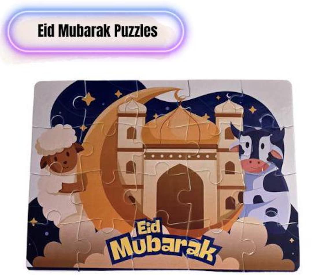 Eid Mubarak Puzzle – 20-piece Kids Puzzle | Ramadan & Eid Gift - Etsy