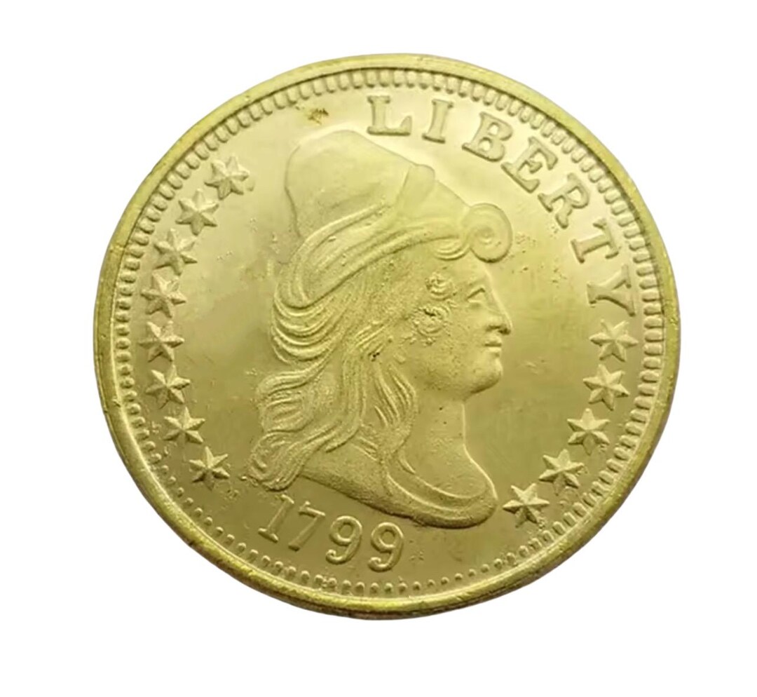 1799-1807 USA Liberty Head Flowing Hair High Quality Gold Plated Coin ...