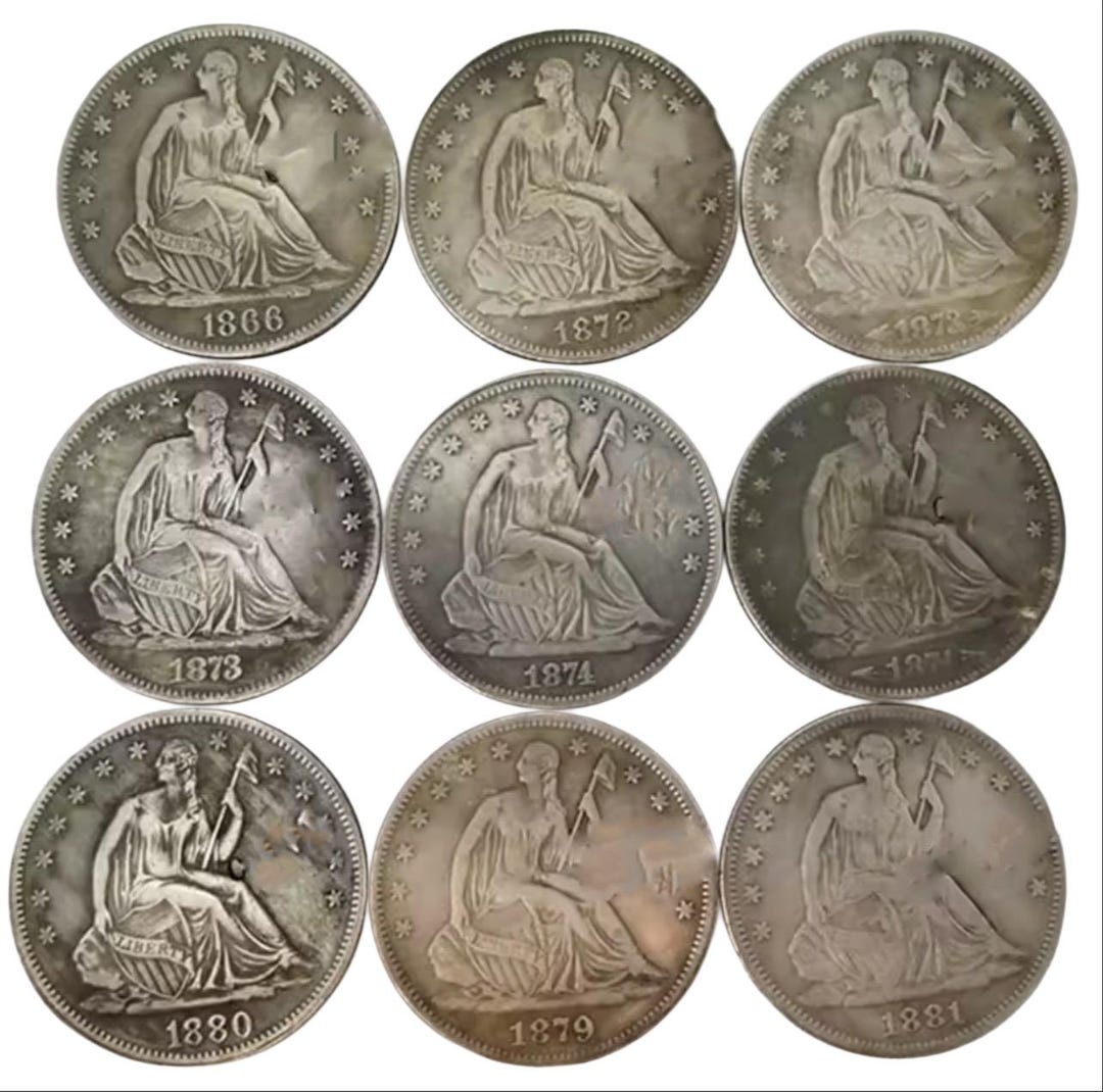 1866-1890 USA Half Dollar High Quality Silver Plated Coin - Etsy