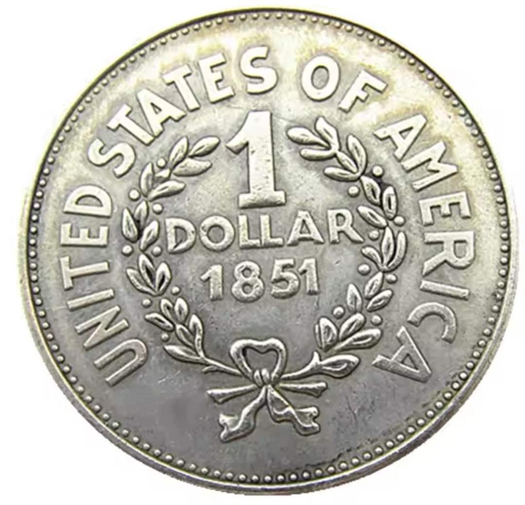 1851 USA One Dollar High Quality Silver Plated Coin - Etsy