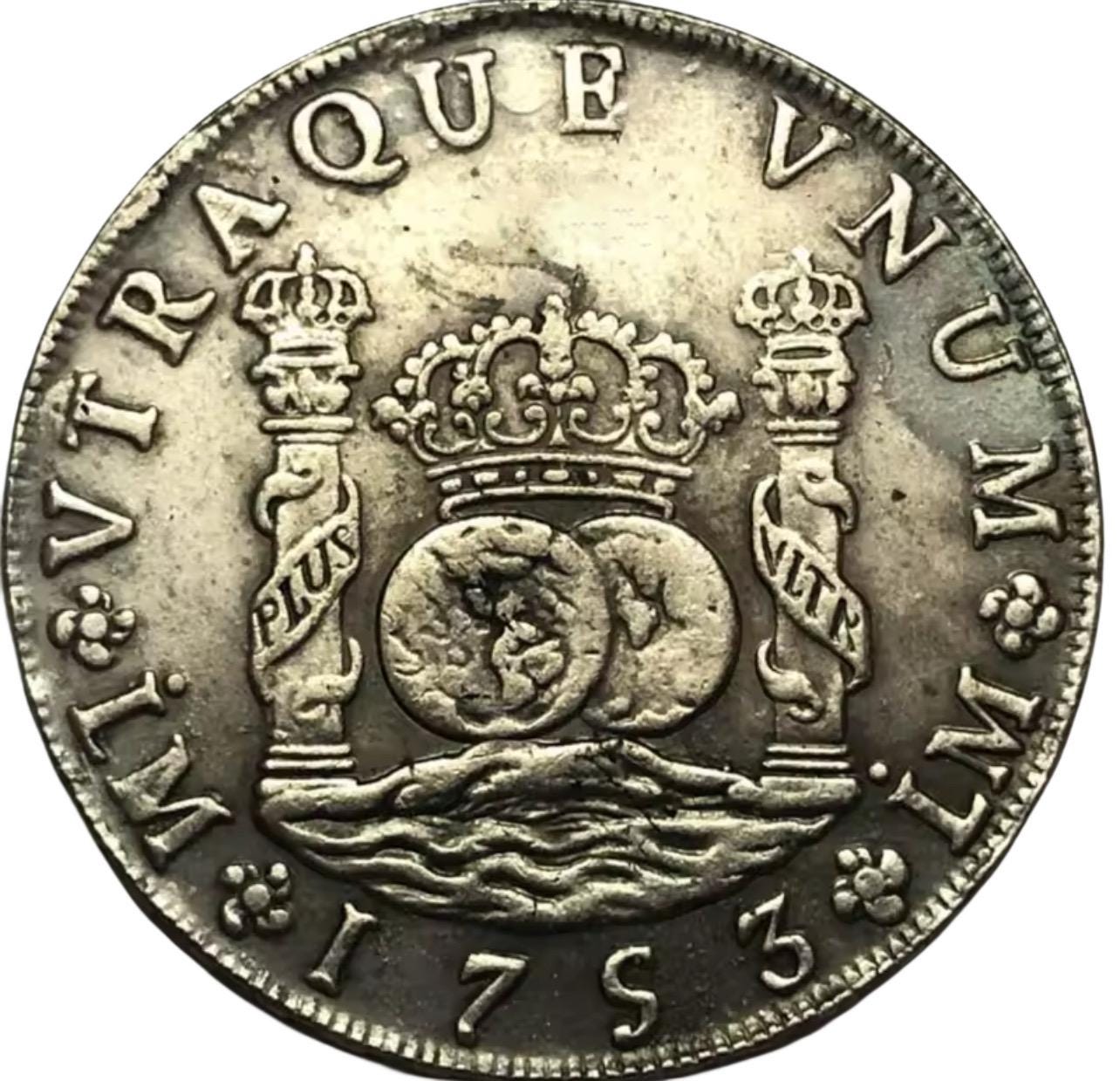 1753 Spanish Colonial 8 Reales Pillar Dollar – Silver Plated Coin - Etsy