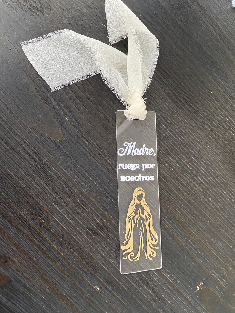Catholic Virgin Mary Acrylic Bookmark - Etsy
