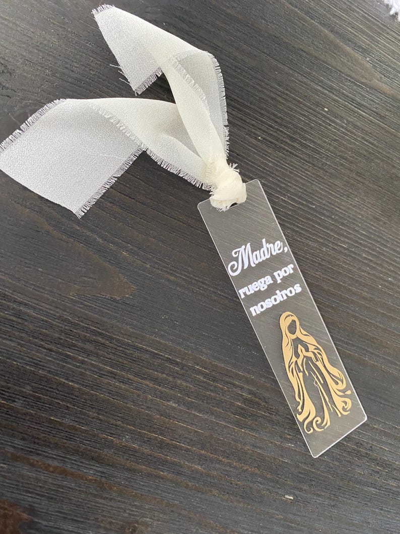 Catholic Virgin Mary Acrylic Bookmark - Etsy