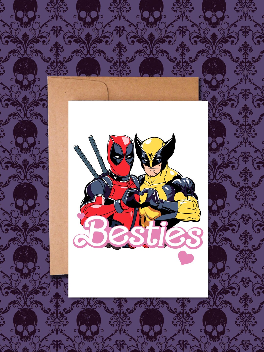Deadpool Inspired Blank Greeting Card - Etsy