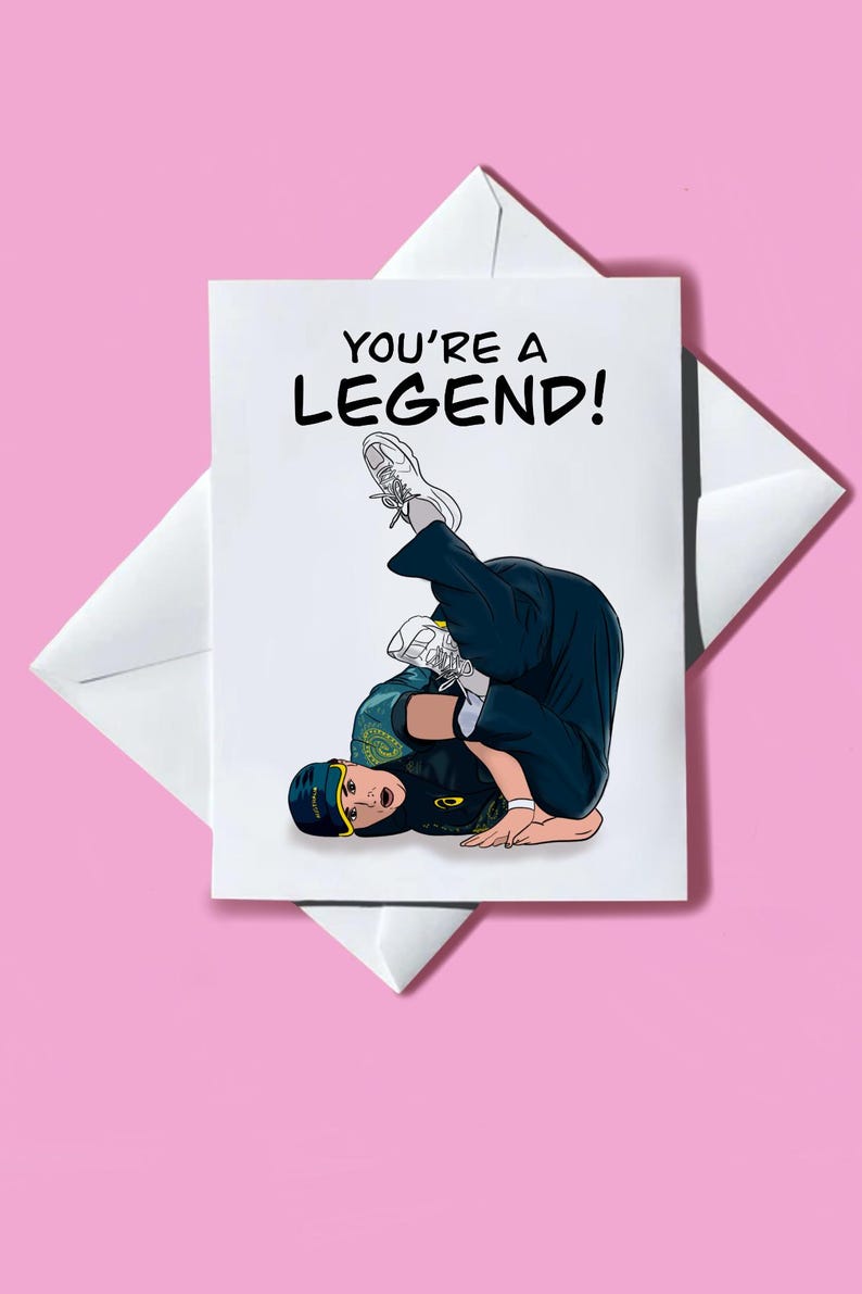 Raygun Breakdancing Australian Olympics Inspired Blank Greeting Card ...