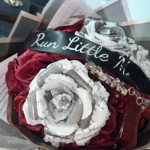 Haunting Adeline-inspired Book Page Rose Bouquet | Gothic Gift With ...