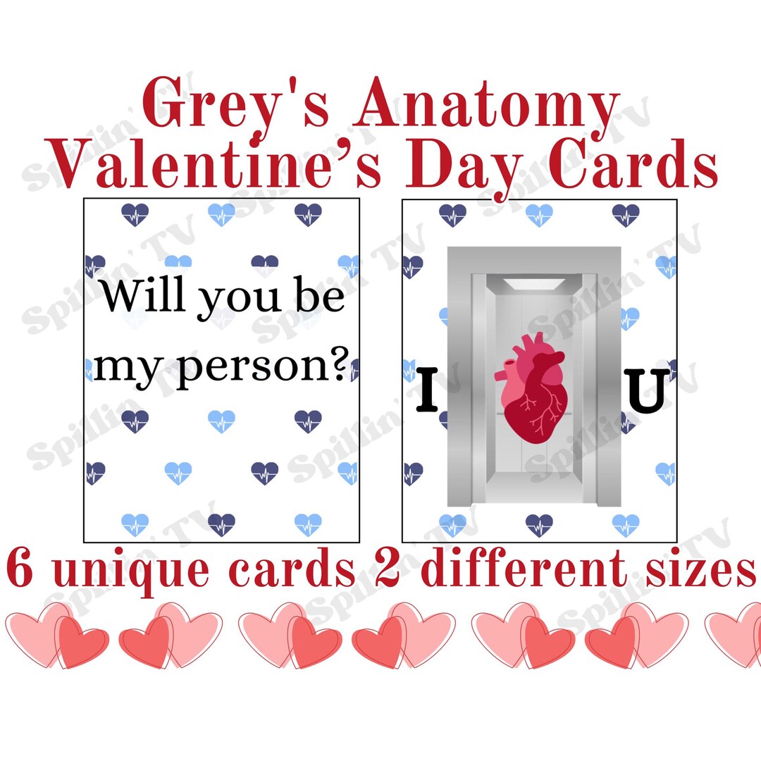 Grey's Anatomy Valentine's Day Card, Grey's Anatomy Galentine's Day ...