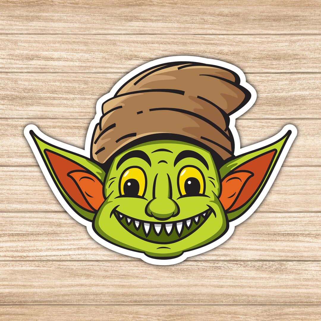 Jolly Goblin Vinyl Sticker, Goblincore - Etsy