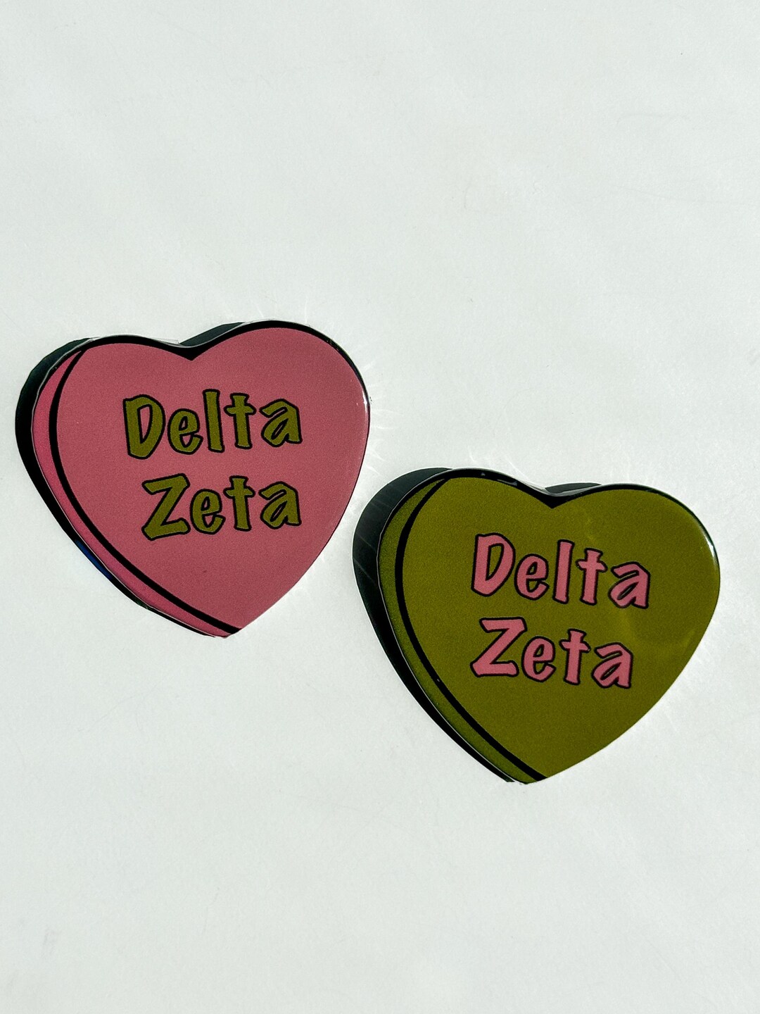 Delta Zeta Candy Heart Button - Etsy