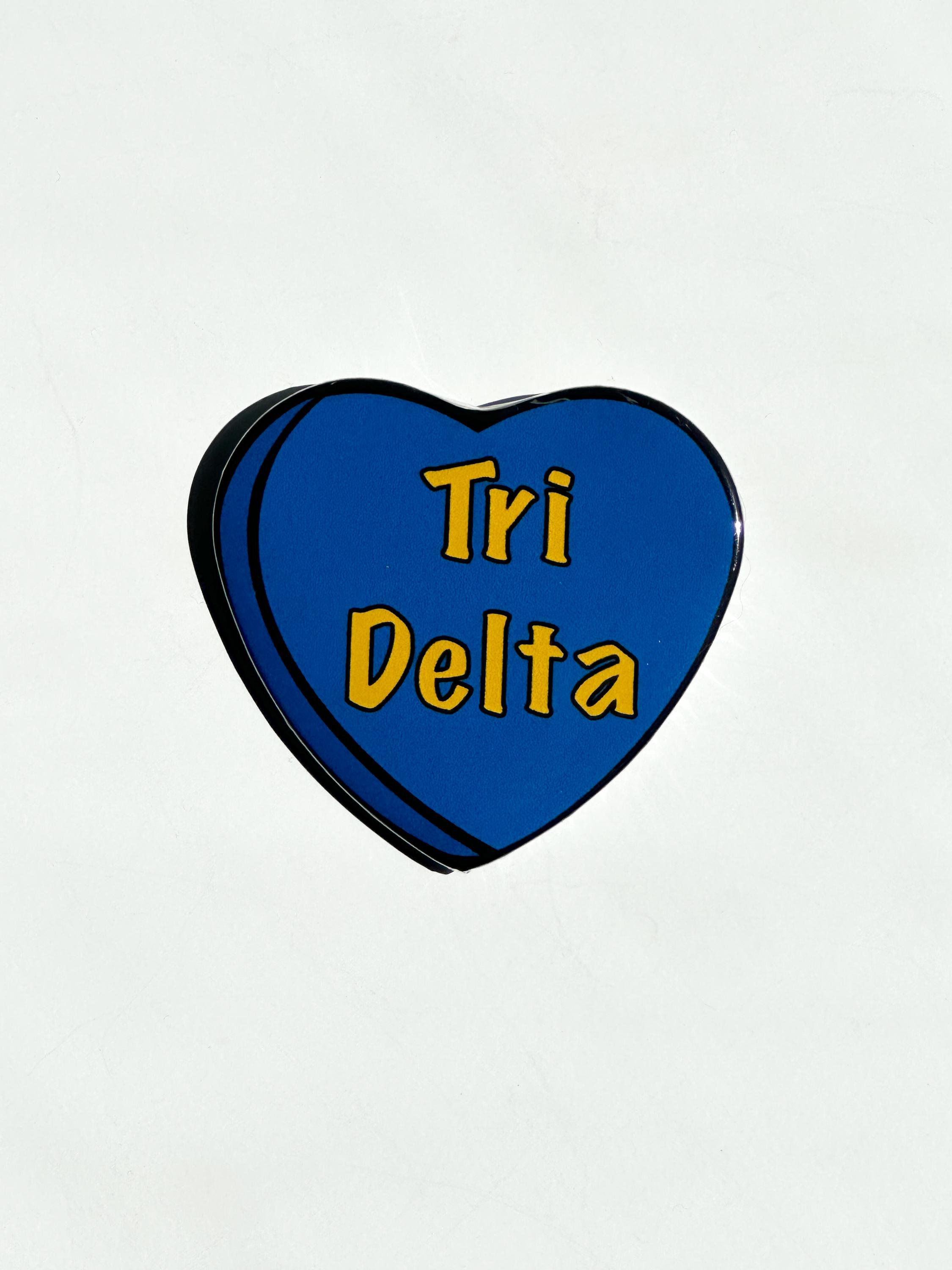 Tri Delta Candy Heart Button - Etsy