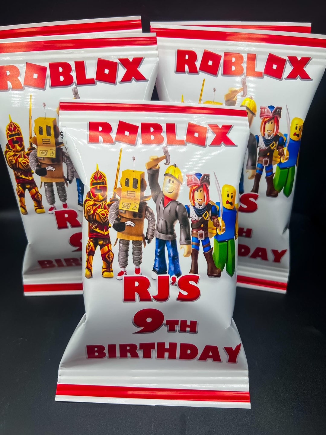 Custom Roblox Party Favors | Roblox Custom Chips Bags | Roblox Birthday ...