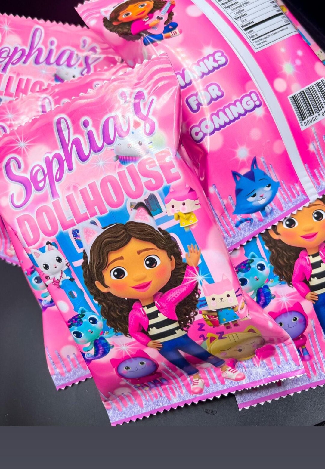 Gabby’s Dollhouse Chip Bags | Gabbys Dollhouse Birthday Party Favors ...