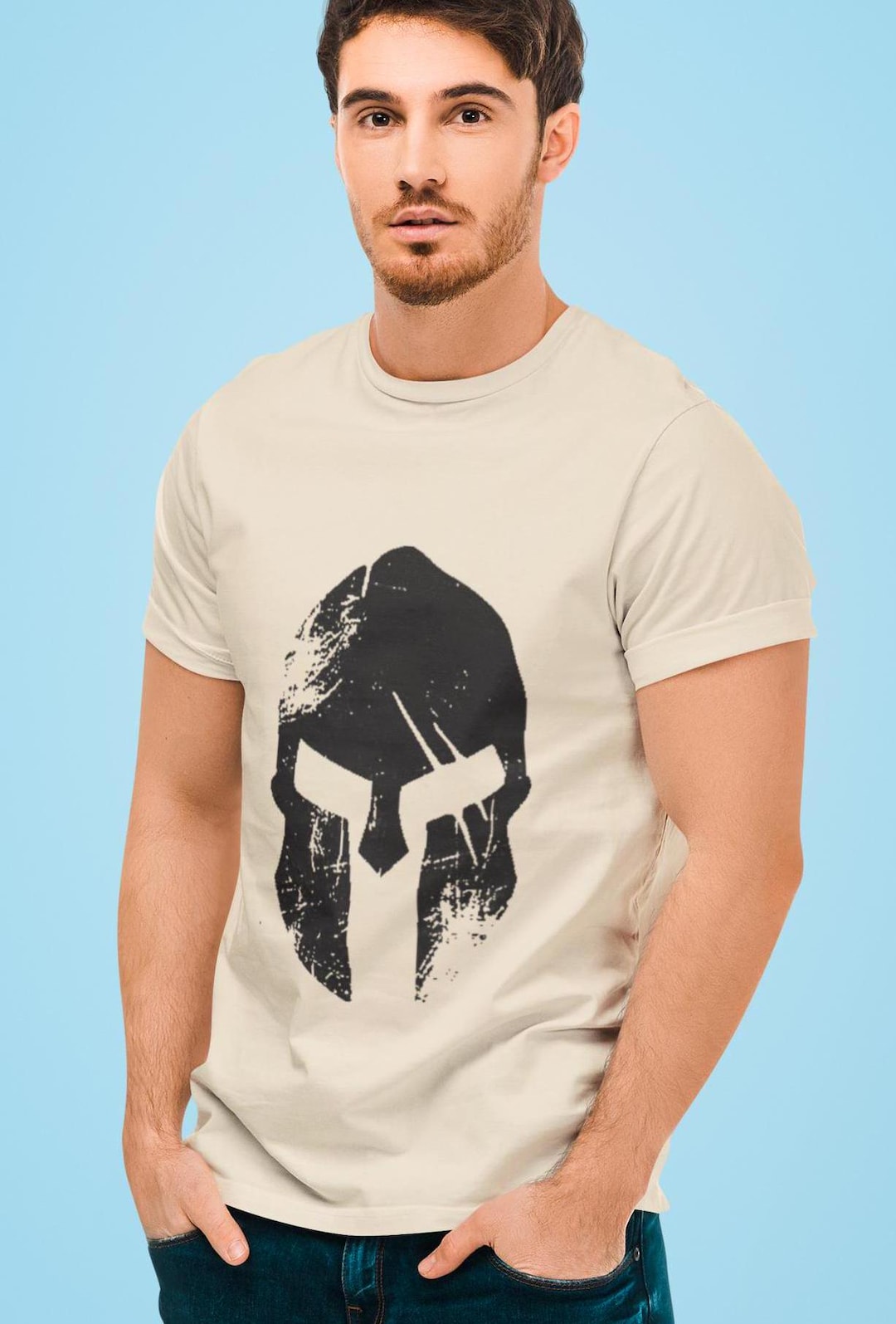 Spartan Helmet Tee, Warrior Graphic Shirt, Brave Apparel Spartan T ...