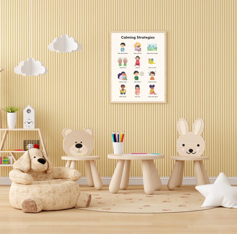 Digital Calming Strategies Poster, Calming Techniques for Kids and ...