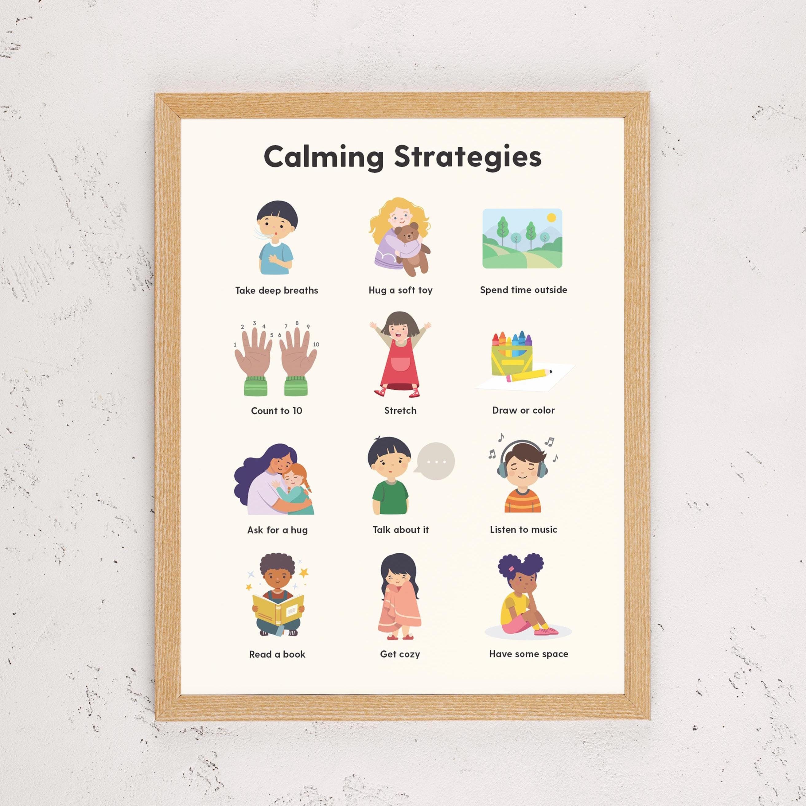 Digital Calming Strategies Poster, Calming Techniques for Kids and ...