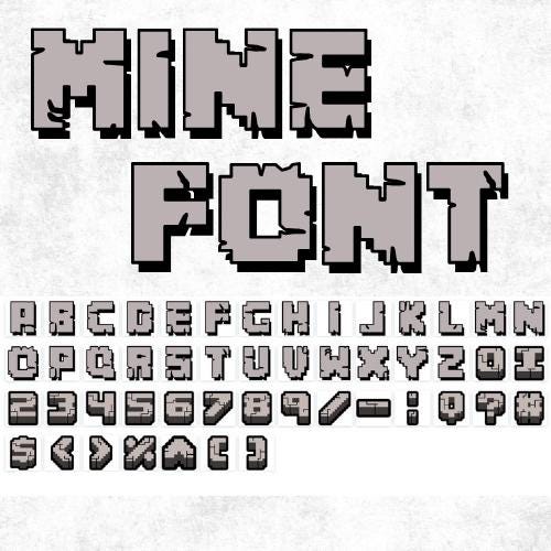 Minecraft Font Svg Bundle, Minecraft Alphabet Printable, Minecraft ...