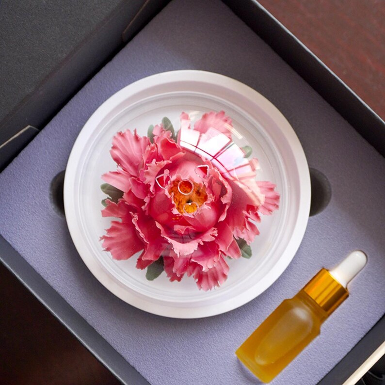 Handmade Ceramic Peony Diffuser | Floral Essential Oil Aroma Decor - Etsy