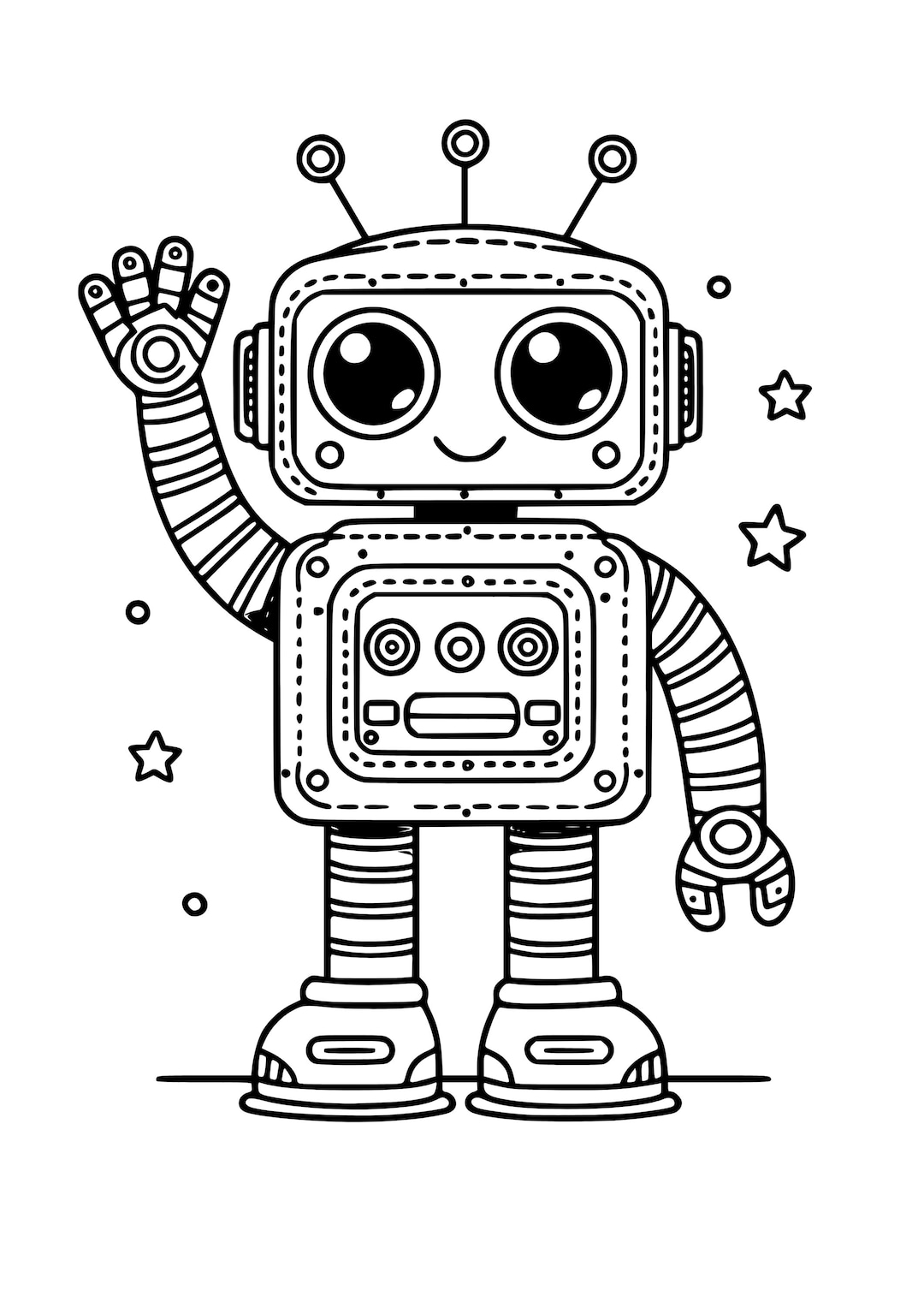 10 Unique Robot Coloring Pages – Perfect for Kids and Adults | PDF ...