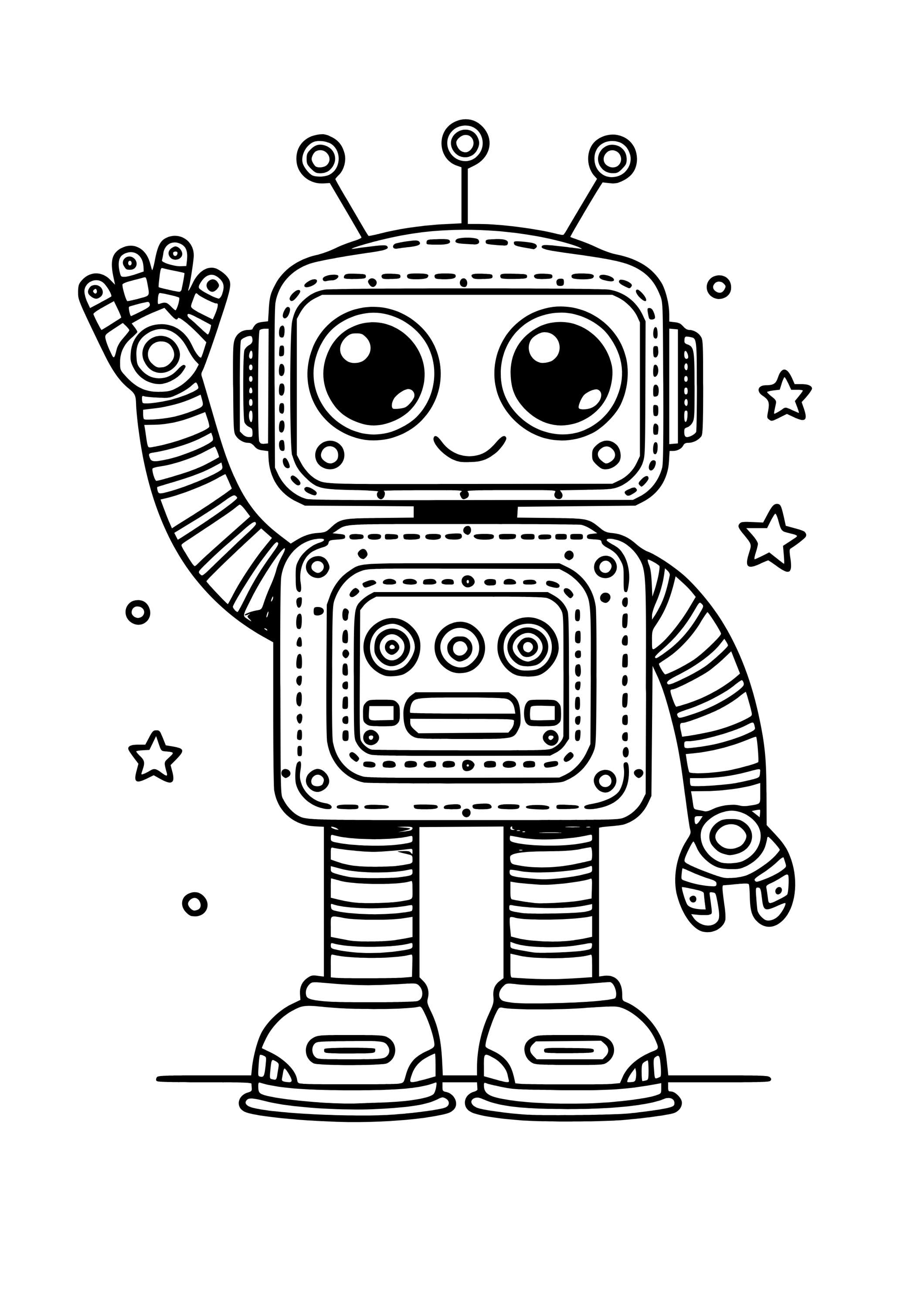 10 Unique Robot Coloring Pages – Perfect for Kids and Adults | PDF ...