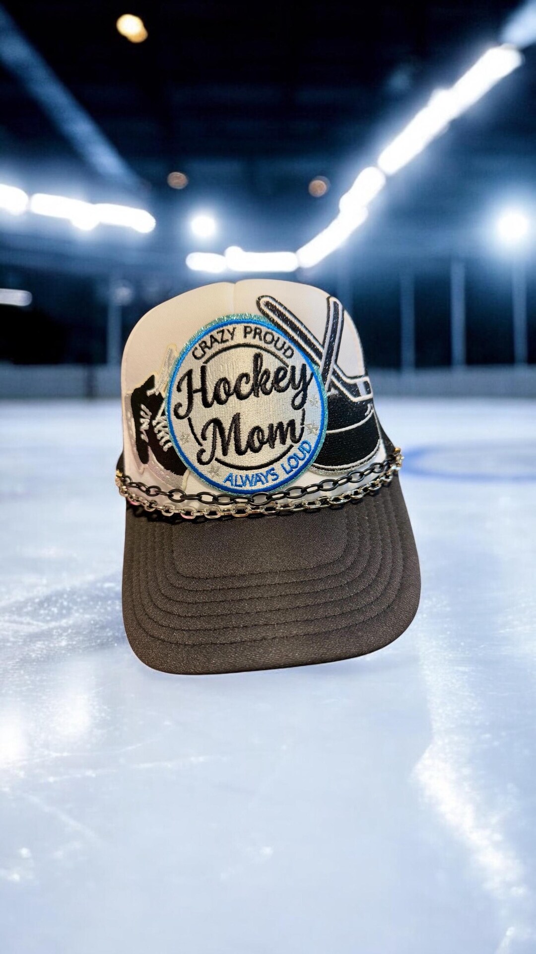 Hockey Mom Trucker Hat With Chains and Free Shipping. Love This Hockey ...