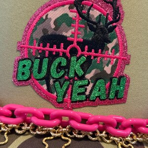Buck Yeah Camo and Hot Pink Hunting Trucker Hat and Chains. - Etsy
