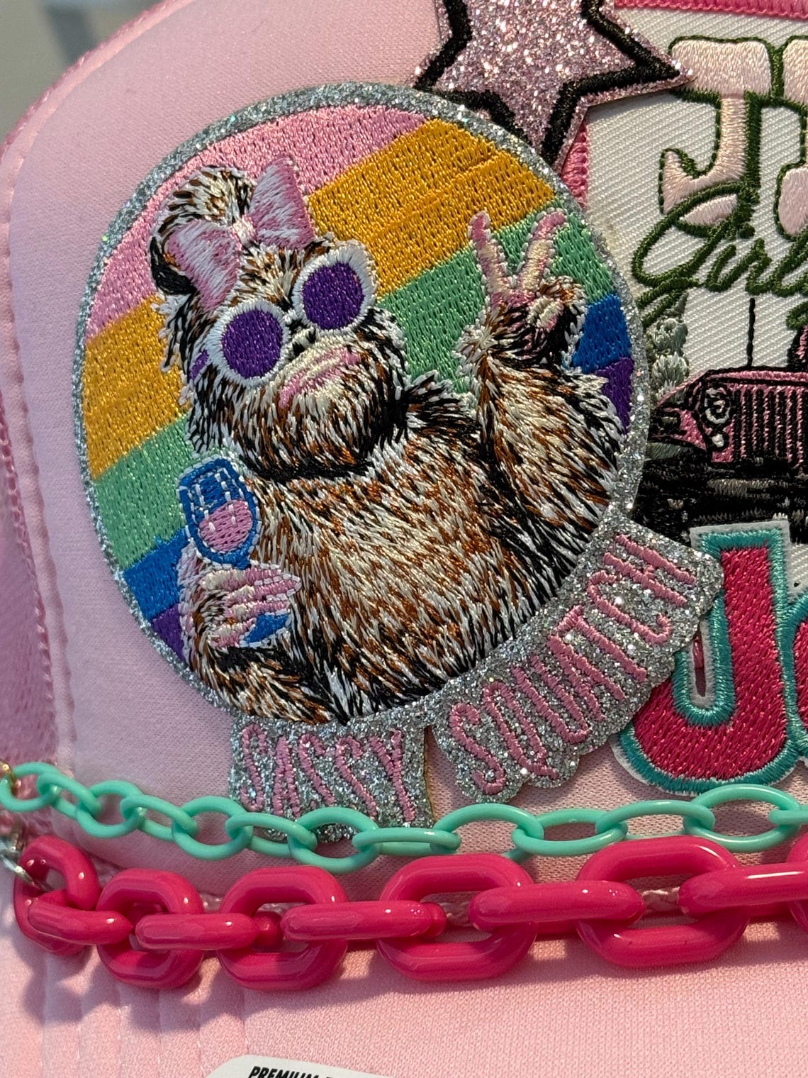 Pink Bling SUV off Road Trucker Hat With Sassy Squatch Patch and Duck ...