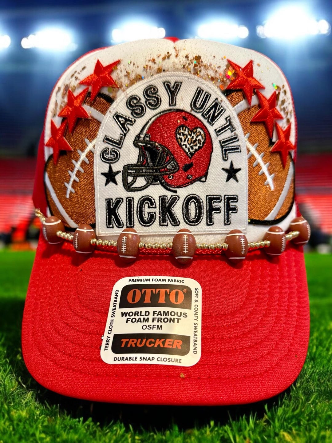 Classy Until Kickoff Red Football Game Day Trucker Hat - Etsy