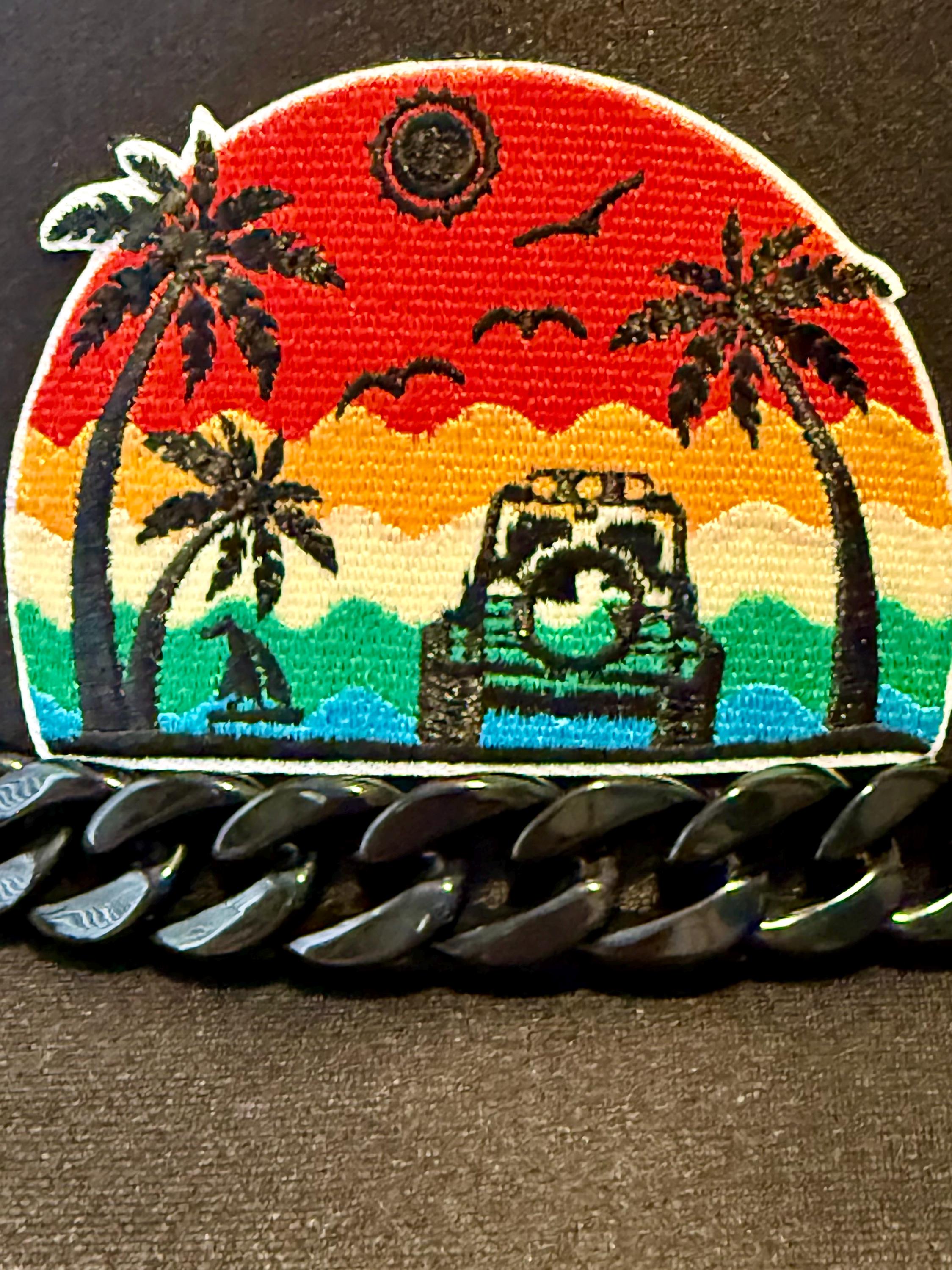 Black Multicolor SUV off Road Palm Tree Trucker Hat - Etsy