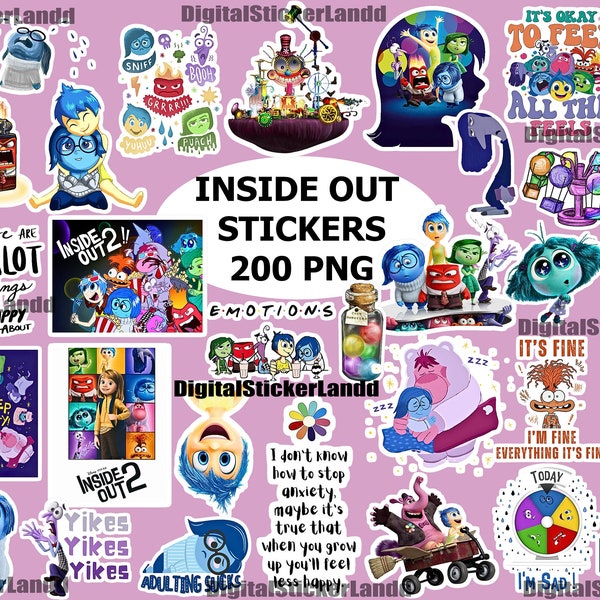 Inside Out Stickers - Etsy