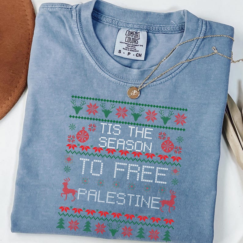 Comfort Colors Palestine Ugly Christmas T-shirt - Etsy