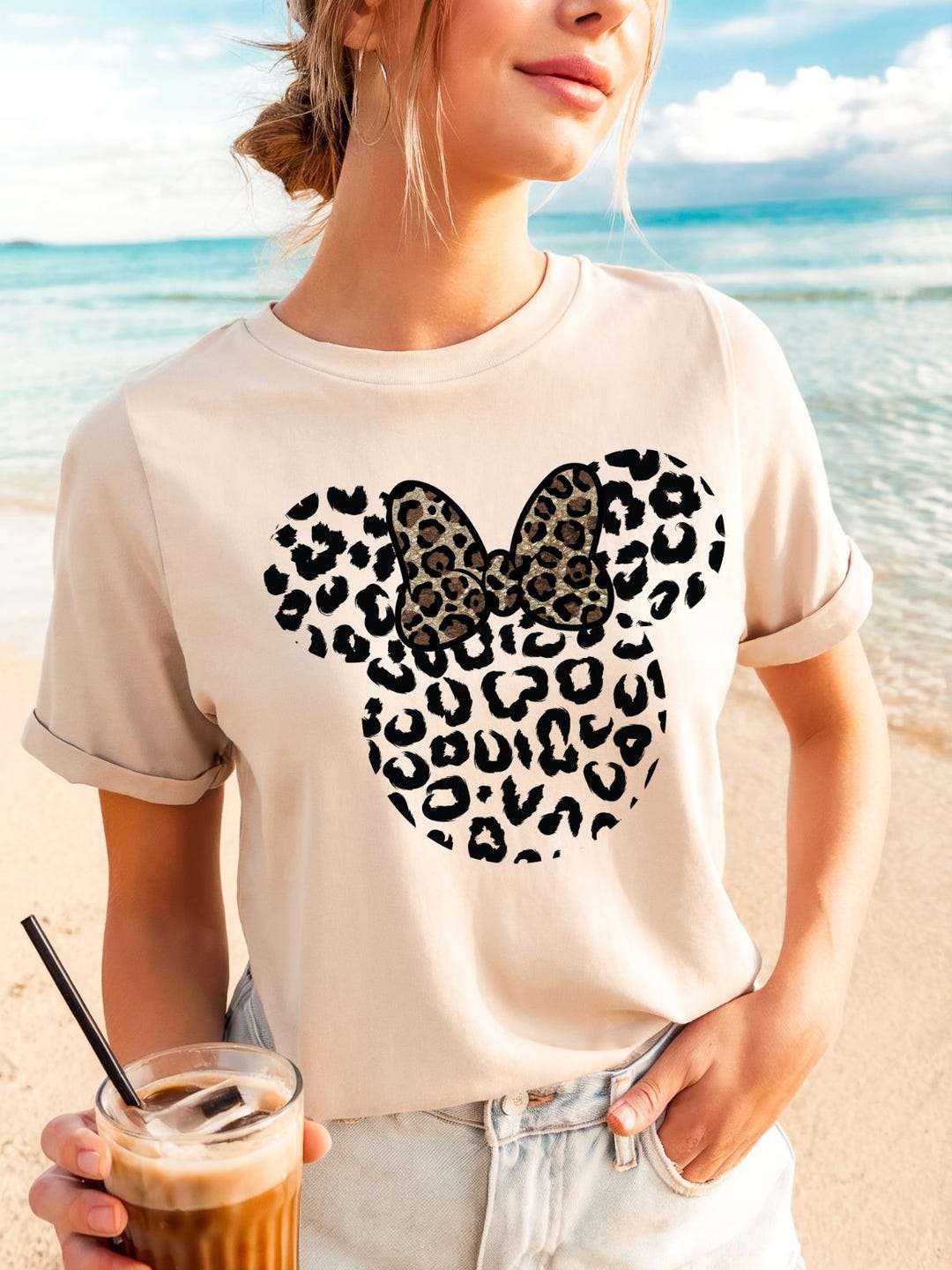 Leopard Print Minnie Mouse Shirt, Cute Disney Mom Shirt, Leopard Minnie ...